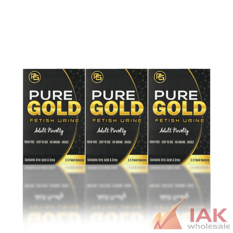 PURE GOLD Fetish Urine – 6‑Count Display, Ready-to-Use Synthetic Formula